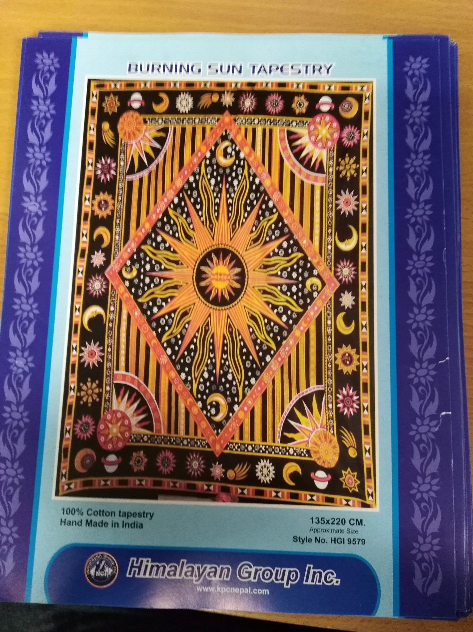 BURNING SUN TAPESTRY HGI9579 — Himalayan Group Inc.