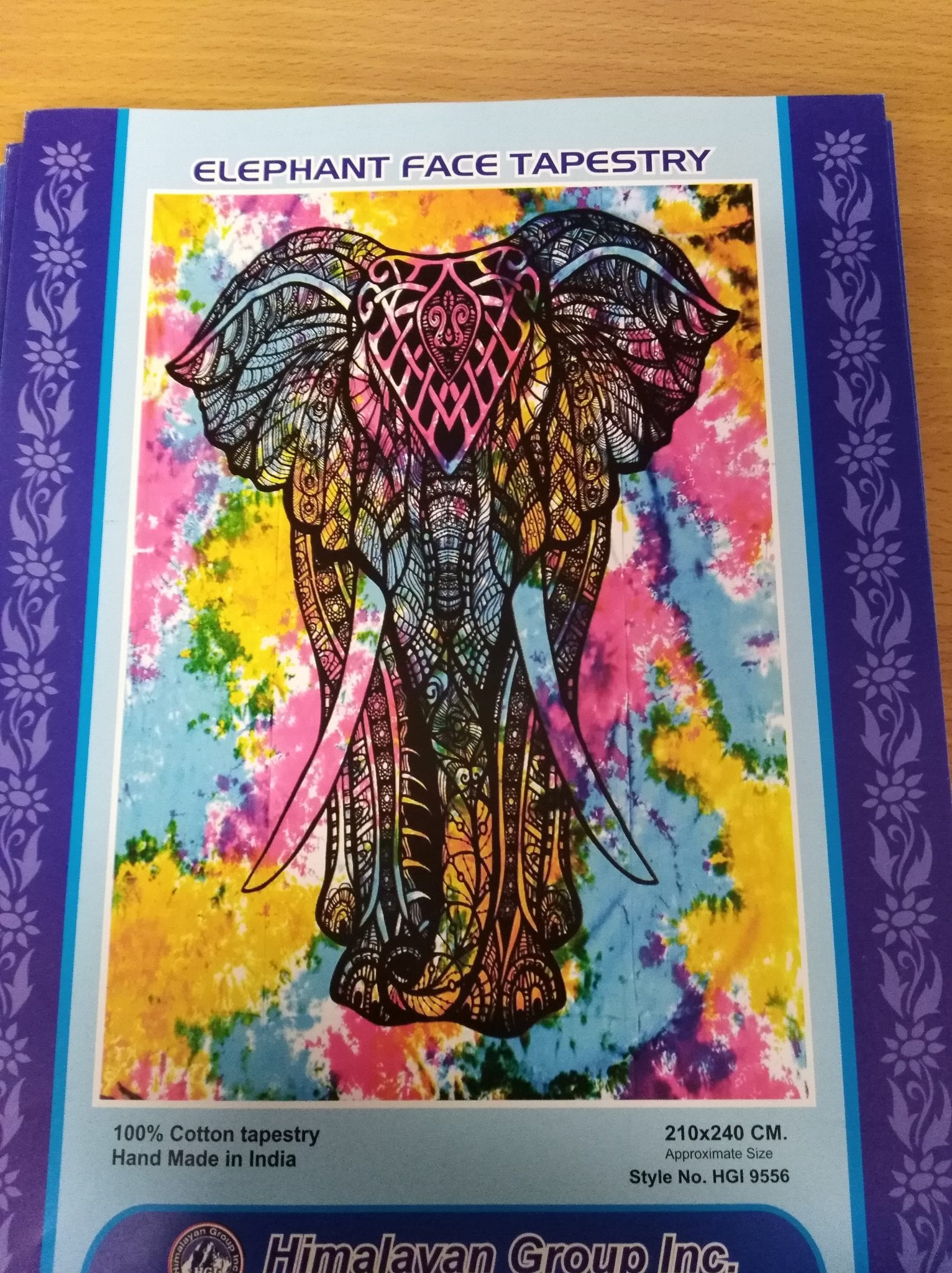 MULTI COLORED ELEPHANT TAPESTRY HGI9556 — Himalayan Group Inc.