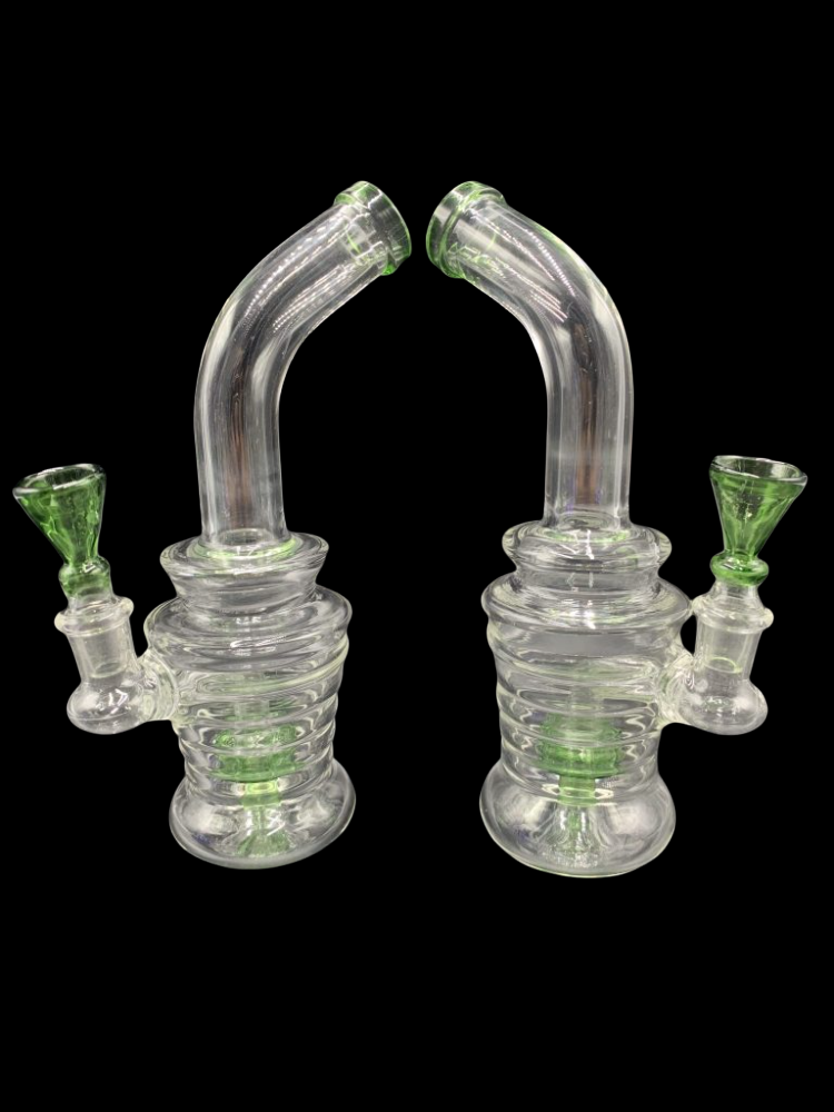 8 INCH GREEN MUSHROOM WATER PIPE PCL8046 — Himalayan Group Inc.