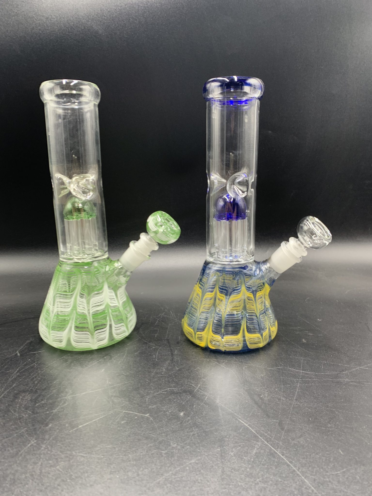 10 INCH MULTICOLOR WAVY STRIPES WATER PIPE PCL8033 — Himalayan Group Inc.