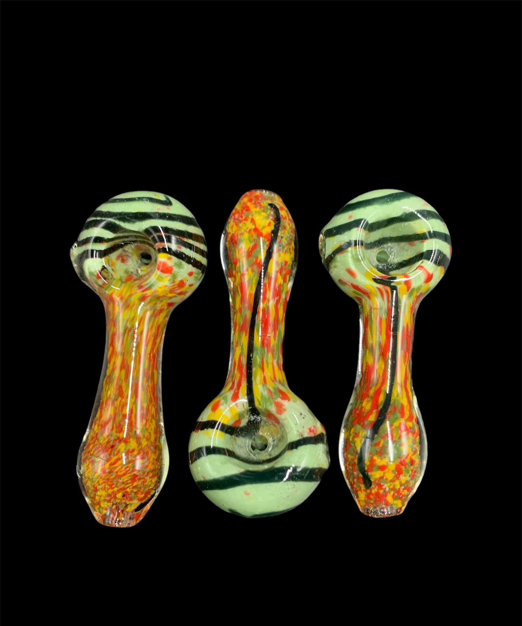 RASTA WITH STRIPES HAND PIPE RS3350 — Himalayan Group Inc.