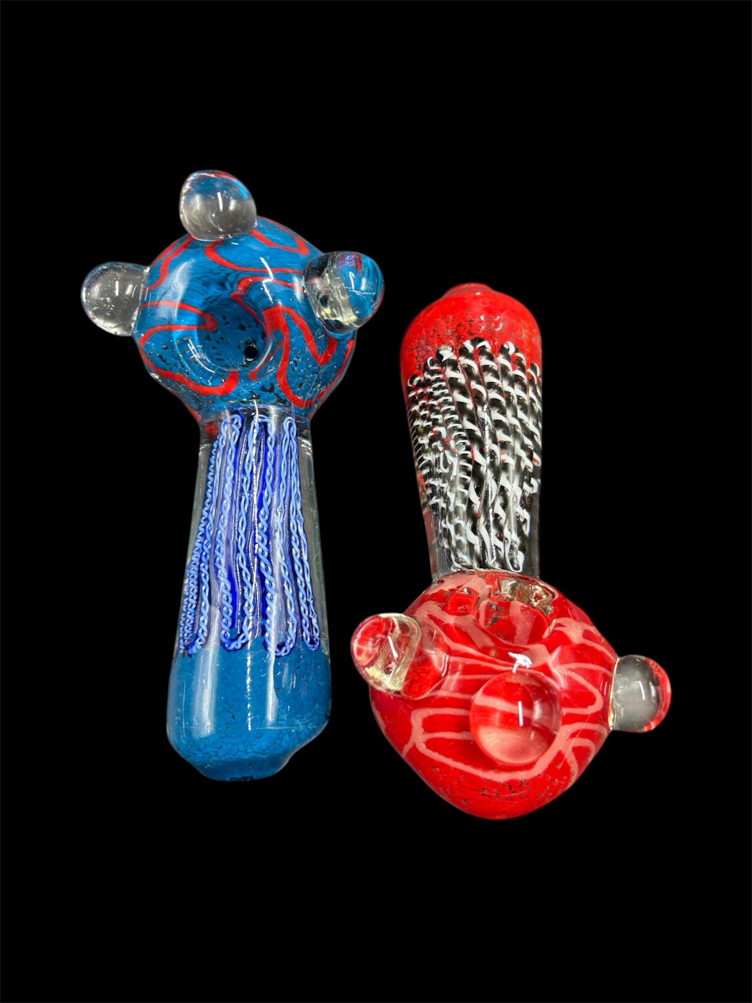 3 DOTTED COLOR SWIRL HAND PIPE RS3274 — Himalayan Group Inc.