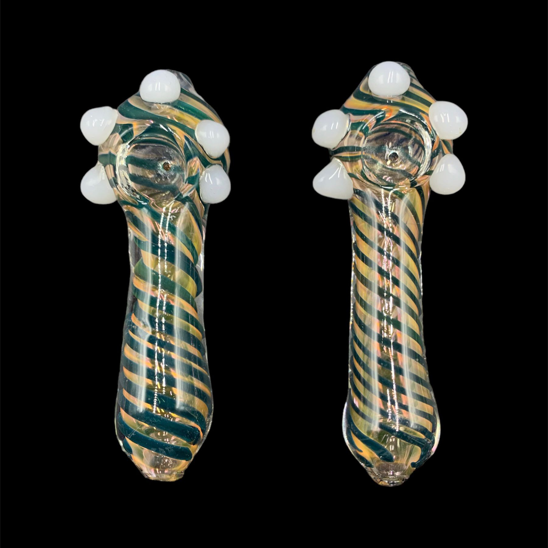 BLACK SWIRLS 5 INCH HAND PIPE RS3322 — Himalayan Group Inc.