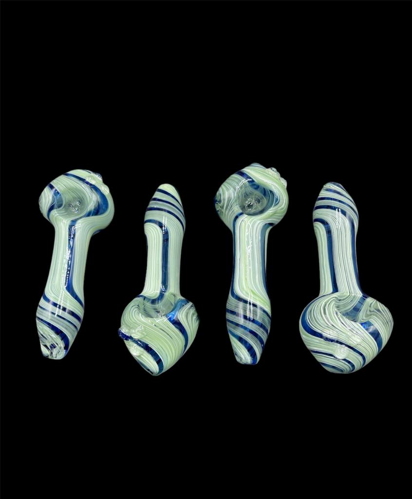 4 INCH GREEN MARBLE HAND PIPE RS3335 — Himalayan Group Inc.