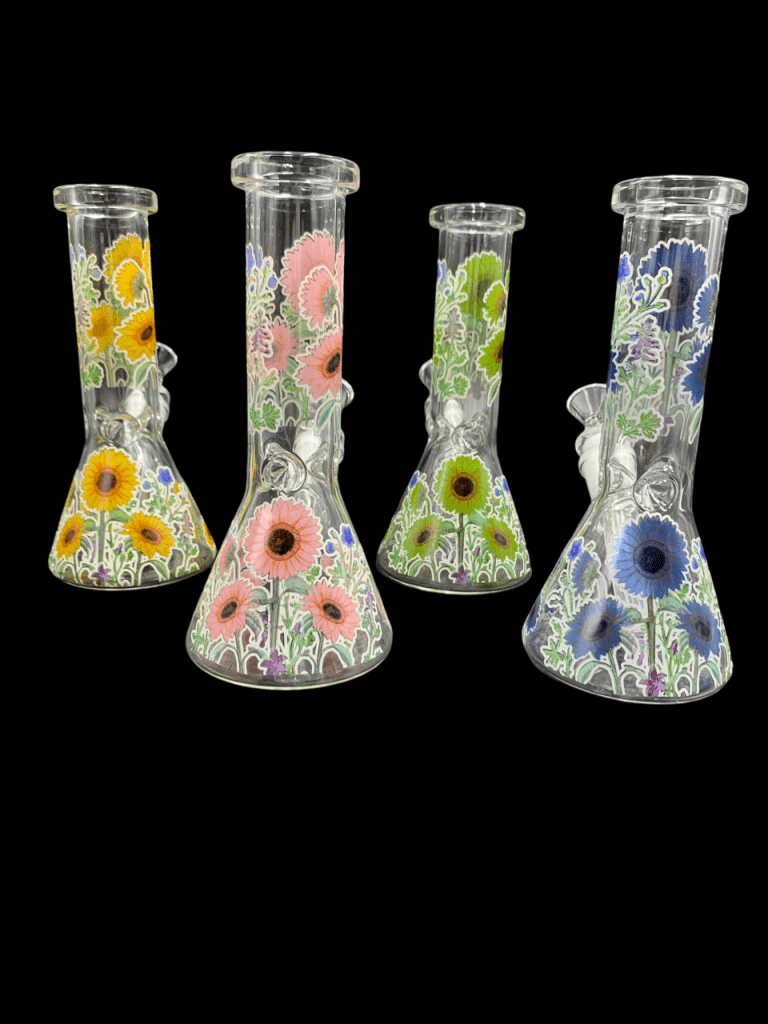 GLOW IN THE DARK SUNFLOWER XS MINI BEAKER PCL8487 — Himalayan Group Inc.