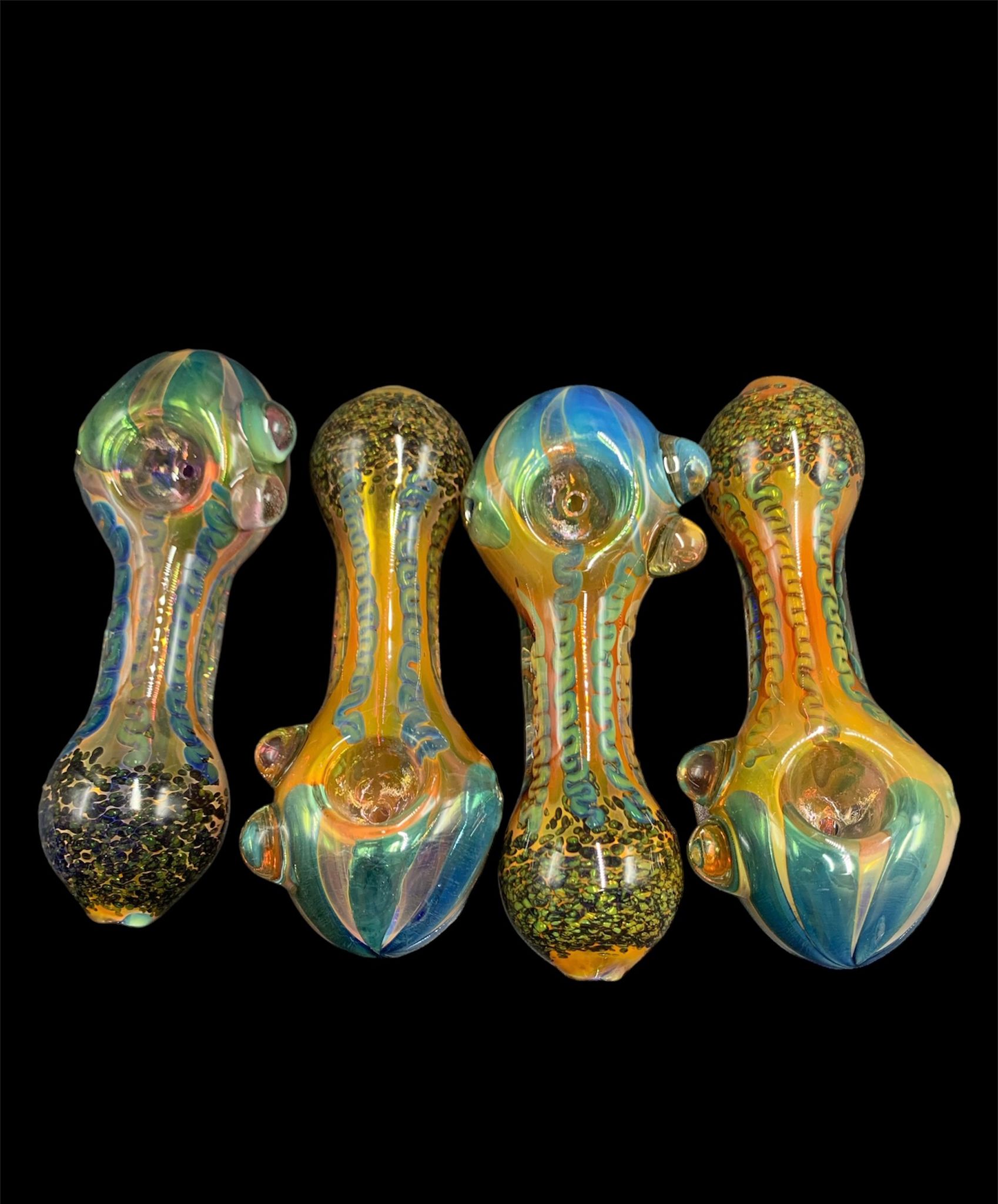 SQUIGGLY CHROME DOME HAND PIPE RS3433 — Himalayan Group Inc.