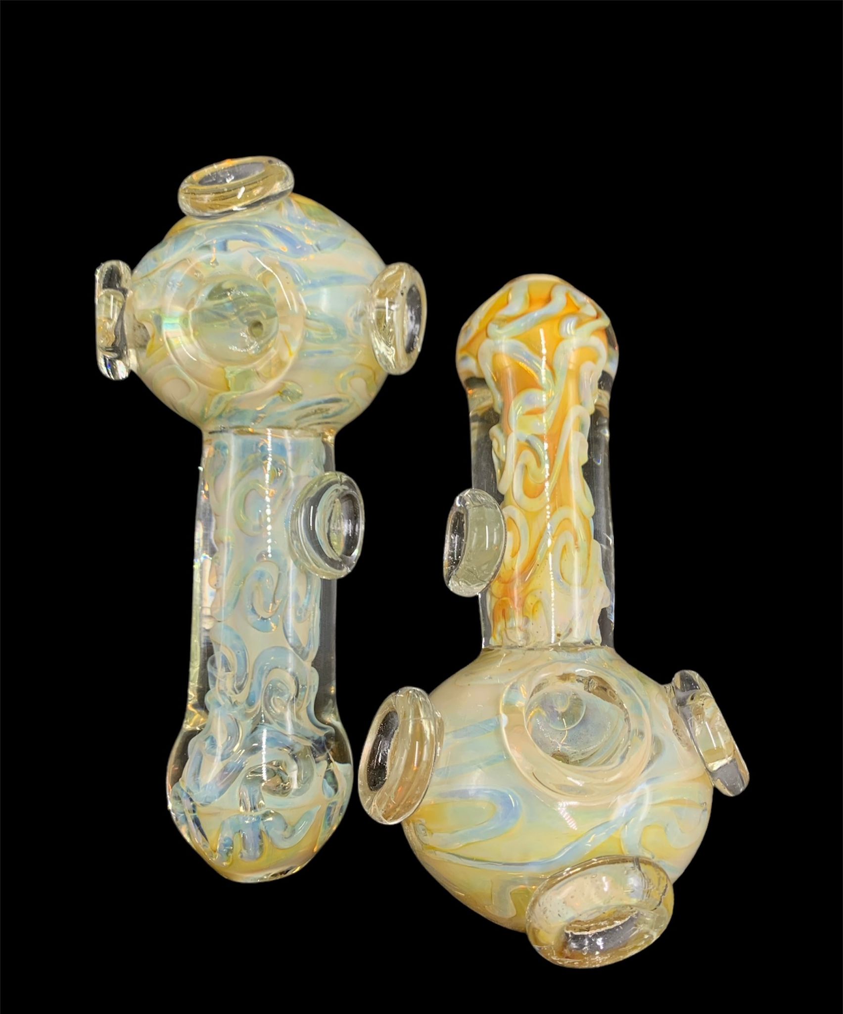SWIRL CHROME HAND PIPE RS3435 — Himalayan Group Inc.