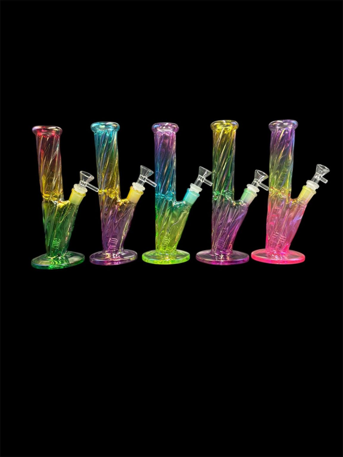 TRI-COLOR SMALL WATER PIPE PCL8642 — Himalayan Group Inc.